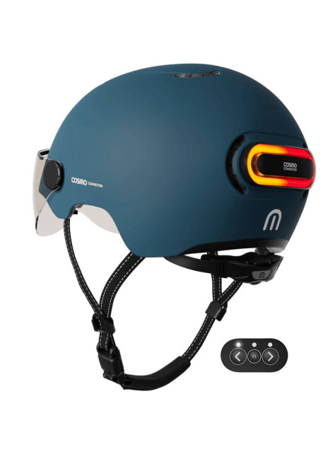 Bike helmet with visor and indicators - Cosmo